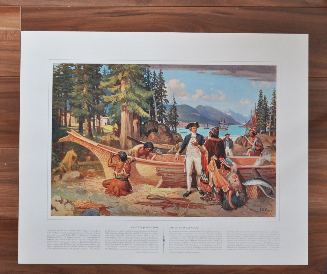 Captain James Cook - Original History Print From 1967 (british ...