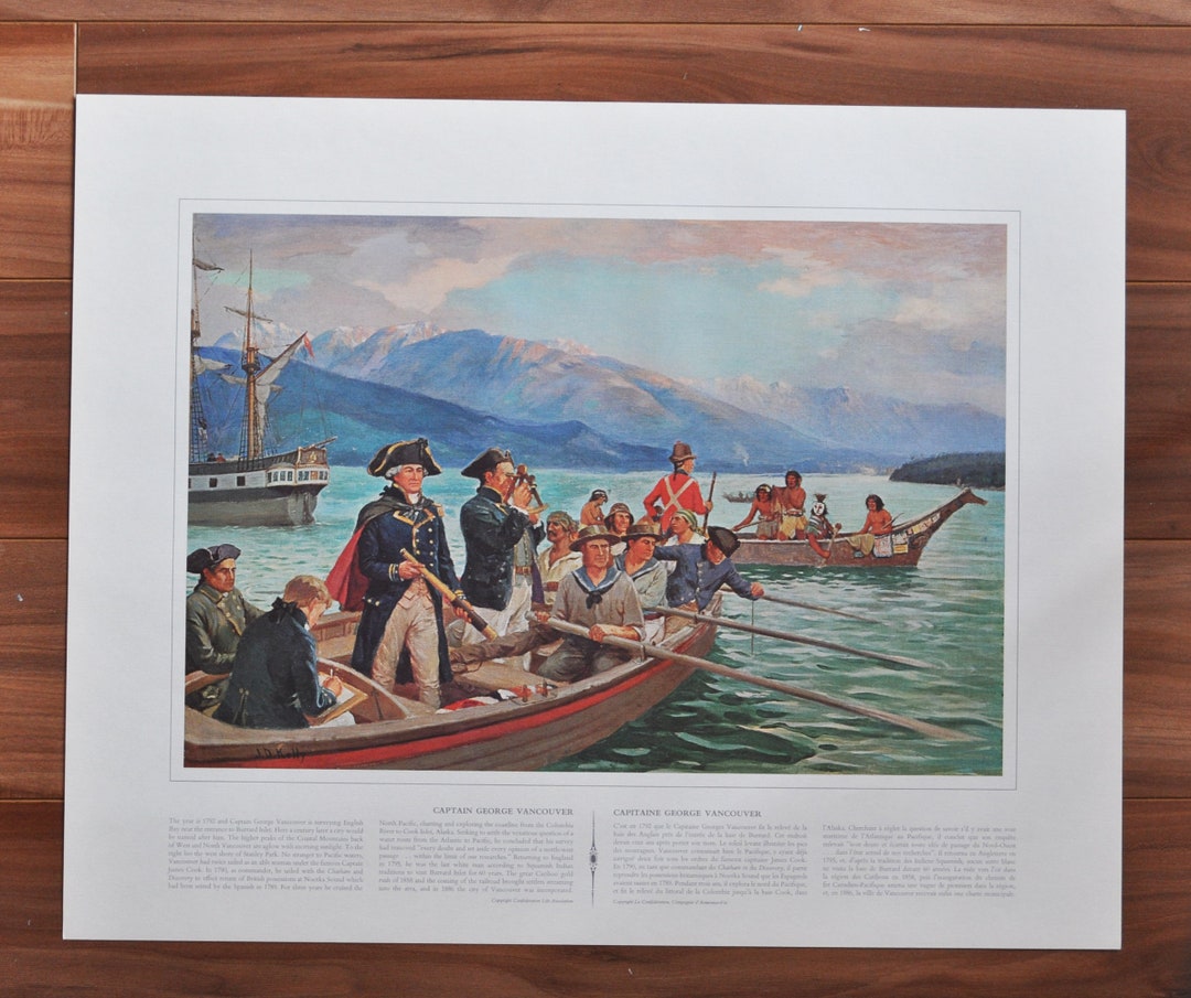 Captain George Vancouver - Original History Print From 1967 (canada ...