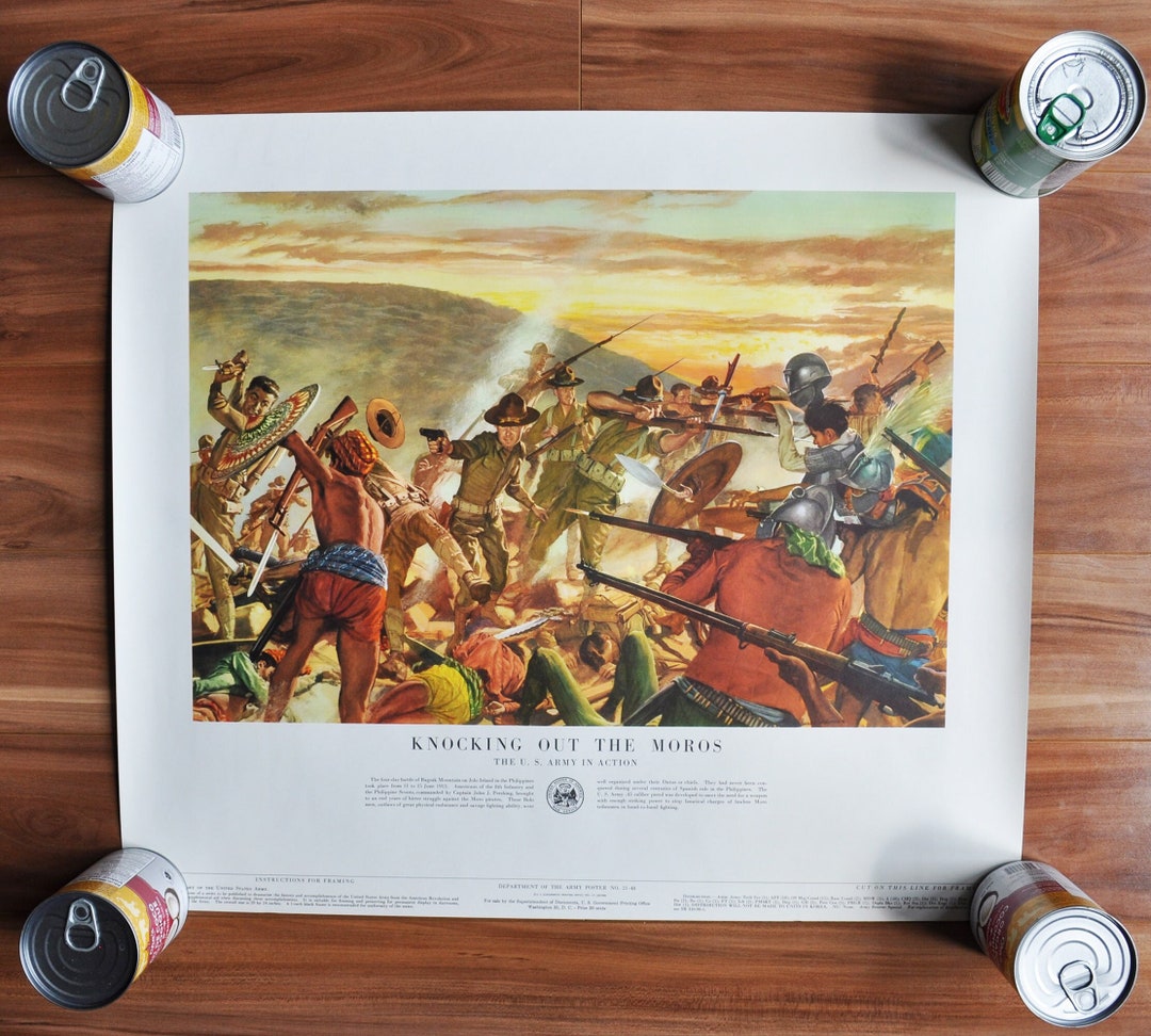 Knonking Out the Moros - Original Military Print From 1950s (us Army in ...