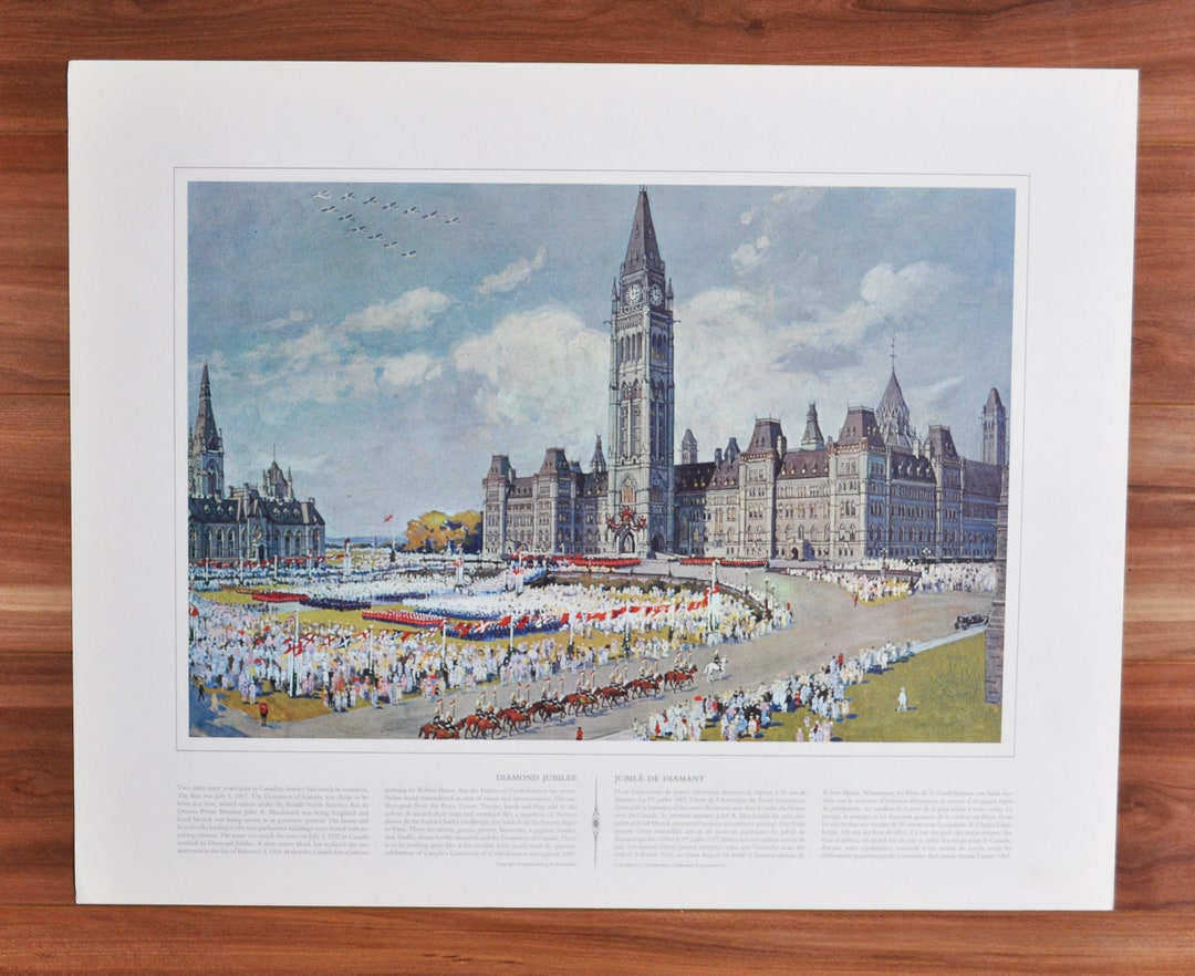 Parliament Hill - Diamond Jubilee - Original History Print From 1967 ...