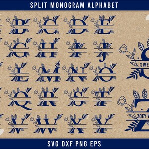Split Monogram Bundle Svg Split Monogram SVG Split Monogram - Etsy