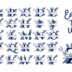 Split Monogram Bundle Svg Split Monogram SVG Split Monogram - Etsy