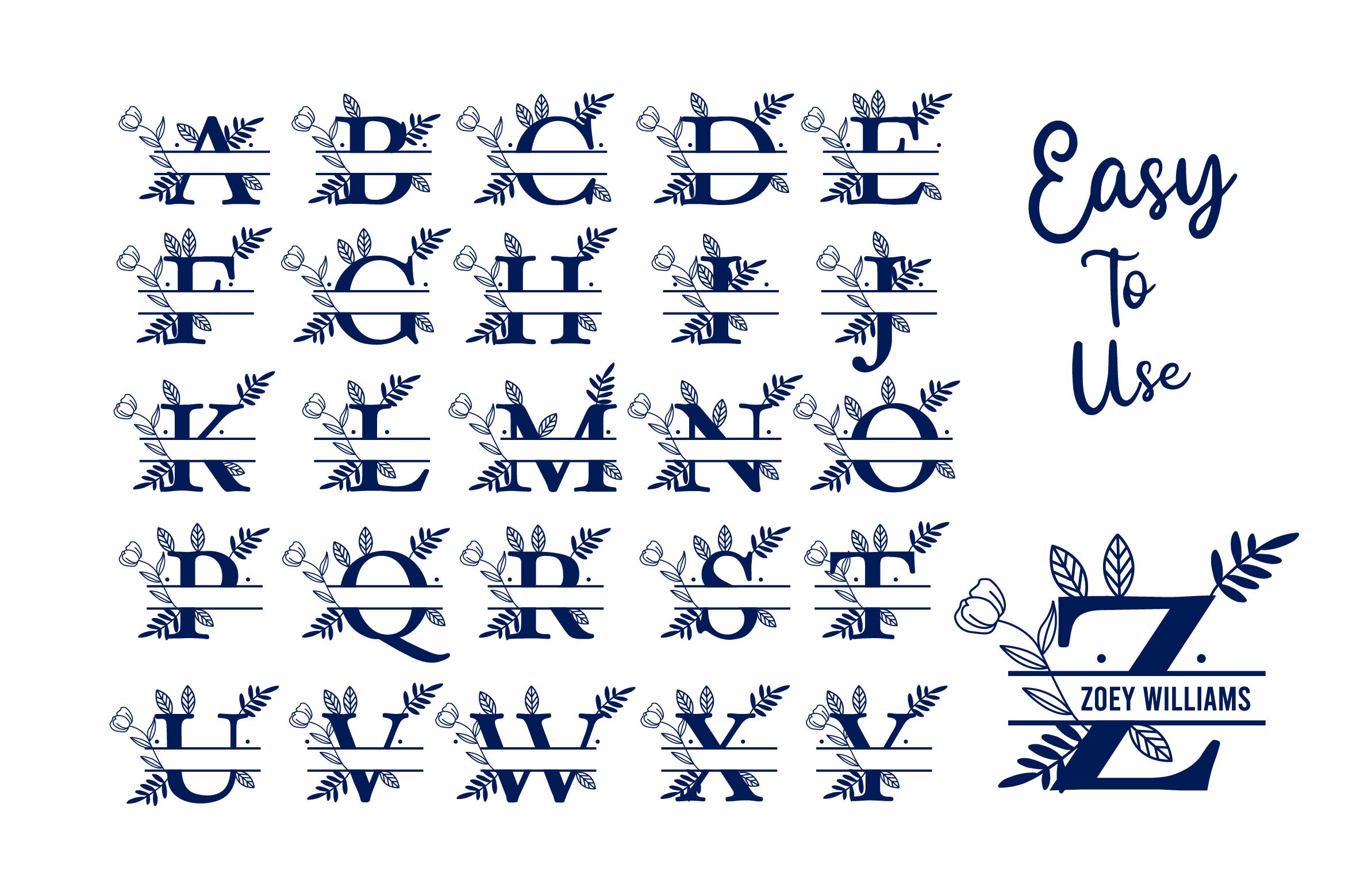 Split Monogram Bundle Svg Split Monogram SVG Split Monogram - Etsy