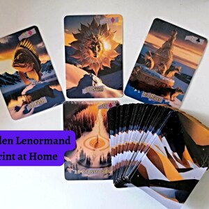 Printable Golden Lenormand Cards, Instant Download 36 Unique Cards ...