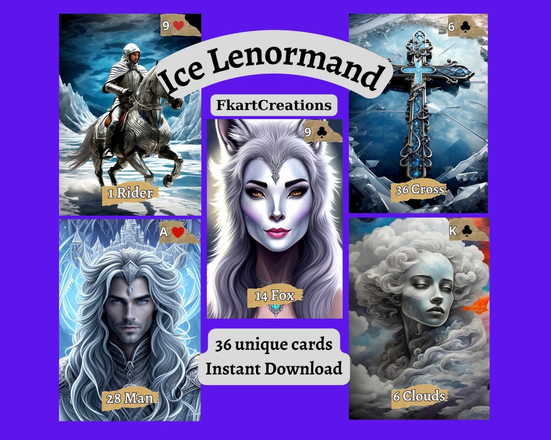 Ice Lenormand Deck: Fantasy Oracle Cards (digital Download) Printable ...