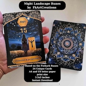 Instant Download Unique Runic Art Card Deck: Explore Fkartcreations ...