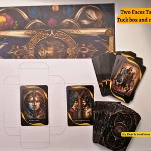 Instant Download Printable Tarot Deck!the Two Faces Tarot: Unique Dual ...