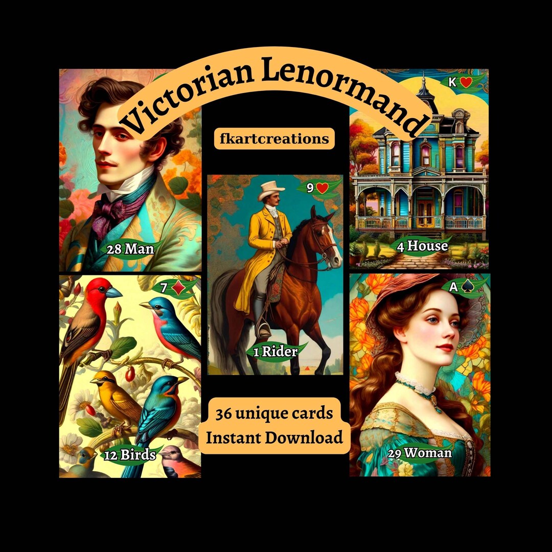 Instant Download Printable Deck,celestial Victorian Lenormand: A ...