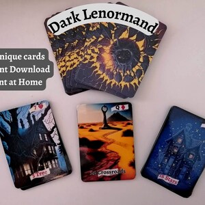 Instant Download the Dark Lenormand Deck, Print at Home, 36 Unique and ...