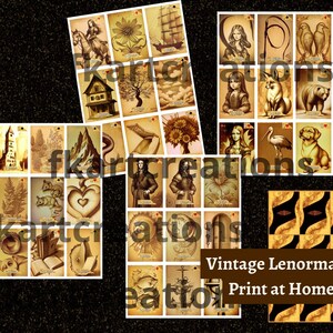 Instant Download Printable Vintage Pencil Lenormand Deck Whispered ...