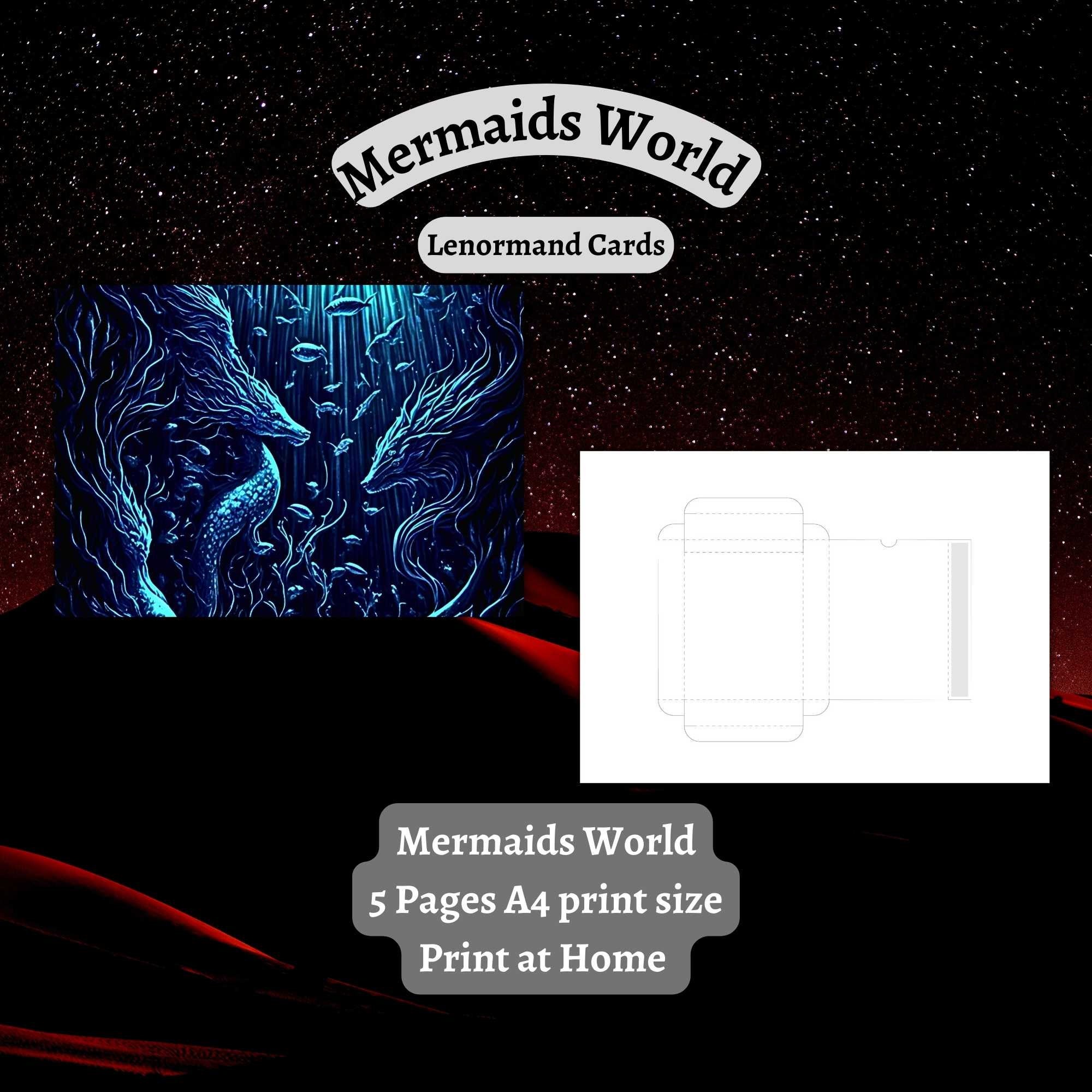 Instant Download & Printable Cardsenchanting Mermaid - Etsy