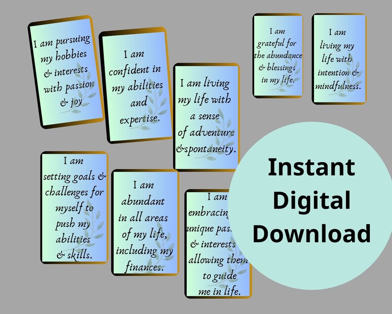 Empowering Printable Affirmation Cards Create Your Dream - Etsy