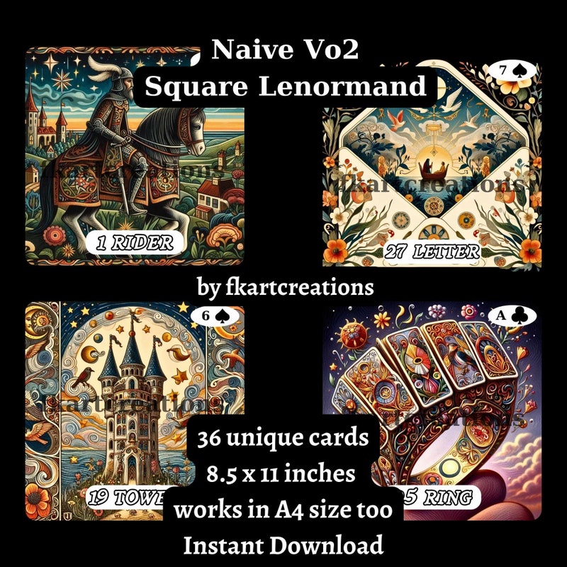 Lenormand Deck Printable - Etsy
