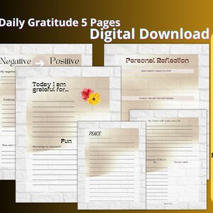 Gratitude Journal Printable: Self-growth & Positive Thinking (PDF ...