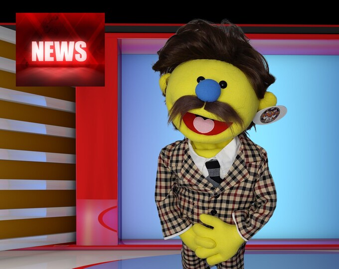 Hank Buckman! A Custom Full-body 70s Newsreader Puppet Character With ...