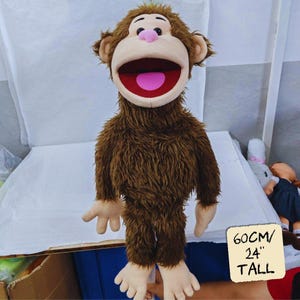 24" Full-body Monkey Hand Puppet – Collector Puppet With Carry Bag - Etsy