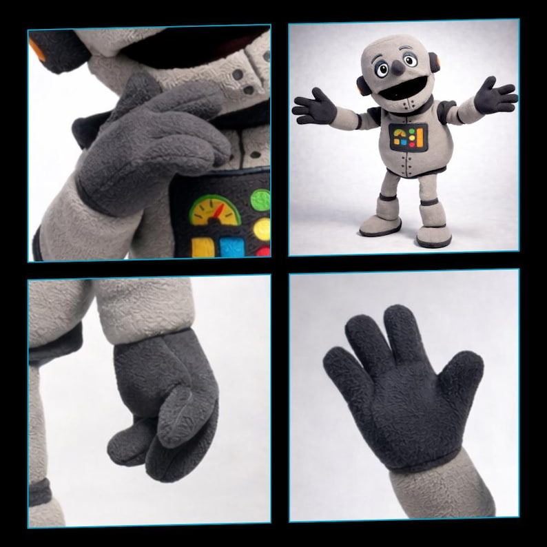 Klanker Robot Hand Puppet (24” / 60cm) – Fully Body Collectible Puppet ...