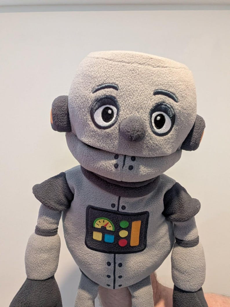 Klanker Robot Hand Puppet (24” / 60cm) – Fully Body Collectible Puppet ...