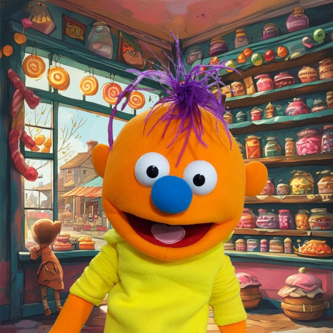 35cm Hand Puppet – Jasper, Orange Pubbet Sidekick for Kids & Adults ...
