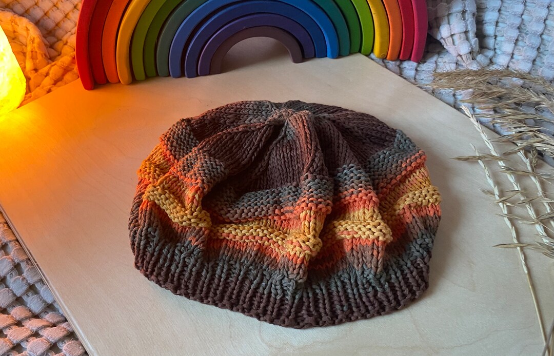 Earthy Colored Knitted Woman Hat - Etsy