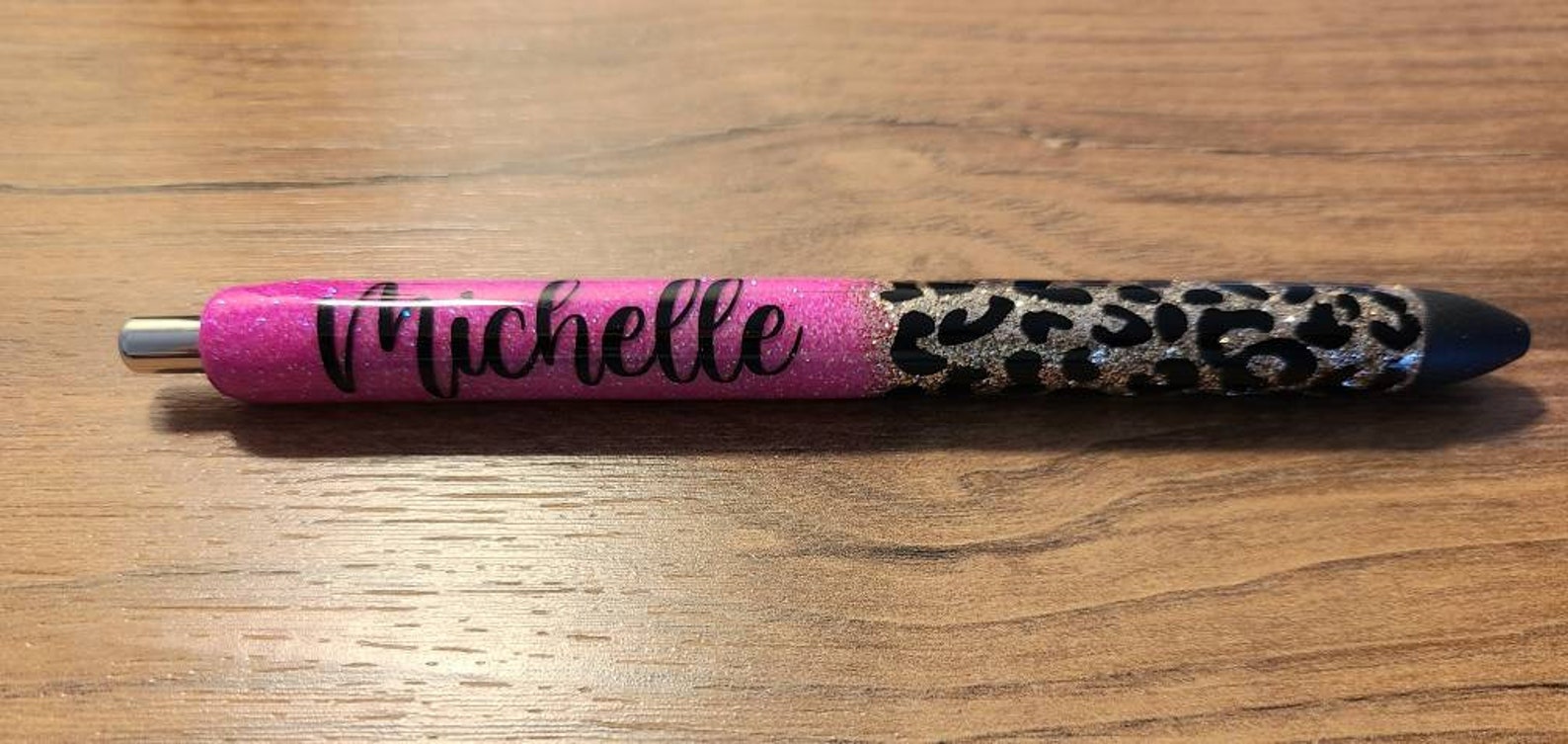 Cheetah Pen Cheetah Glittered Pen Papermate Inkjoy - Etsy