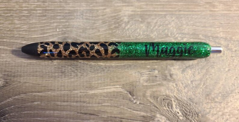 Cheetah Pen Cheetah Glittered Pen Papermate Inkjoy - Etsy