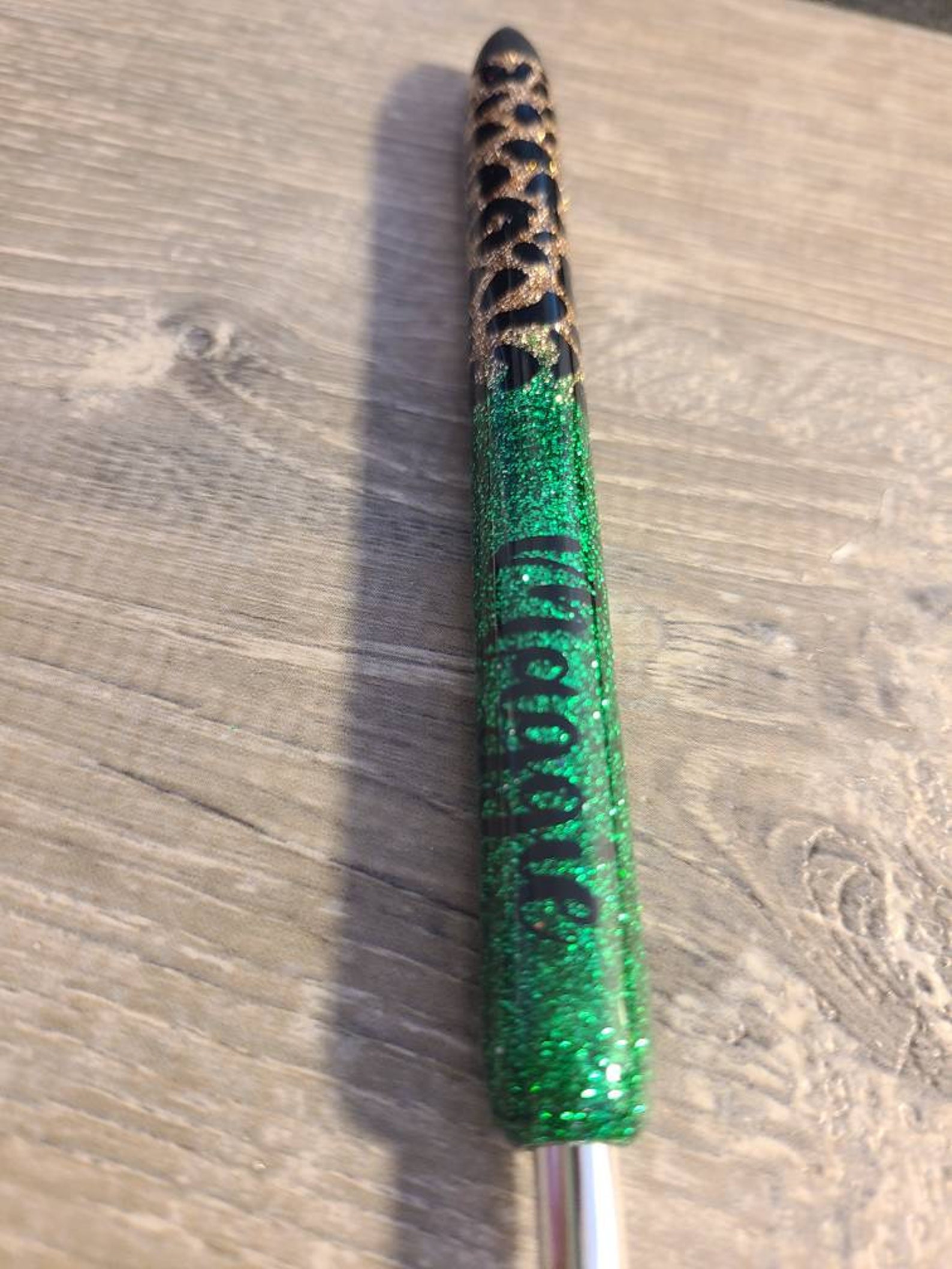 Cheetah Pen Cheetah Glittered Pen Papermate Inkjoy - Etsy