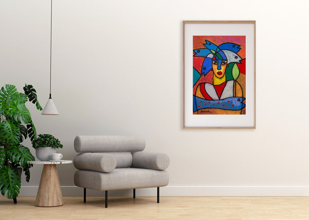 Fisherlady, Art by Breceda - Etsy