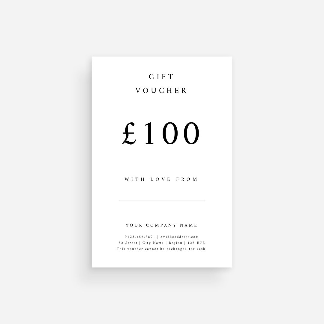 Gift Voucher Template for Word, Editable Gift Card Template, Gift ...