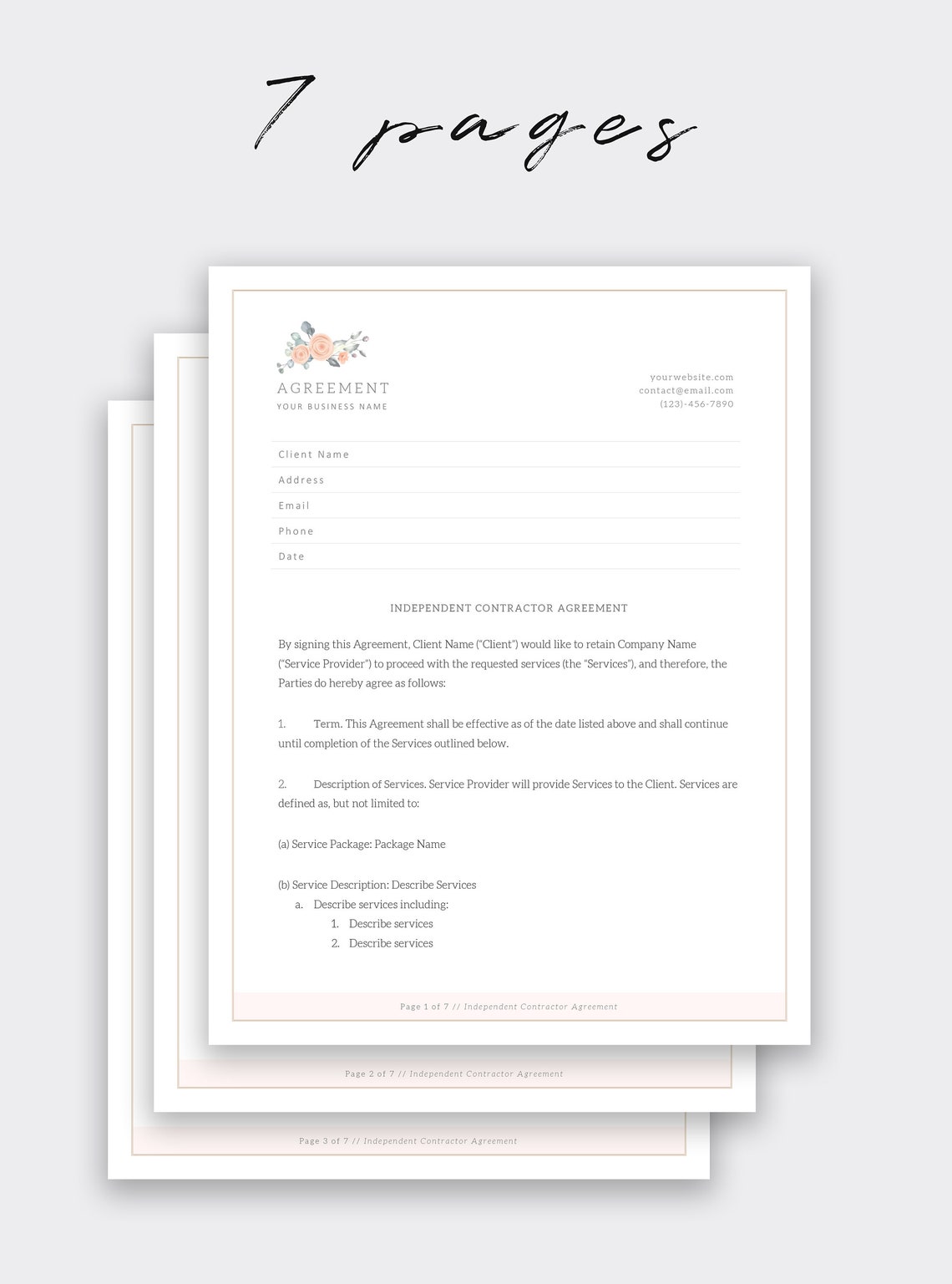 Social Media Manager Contract Template, Freelance Social Media Manager ...