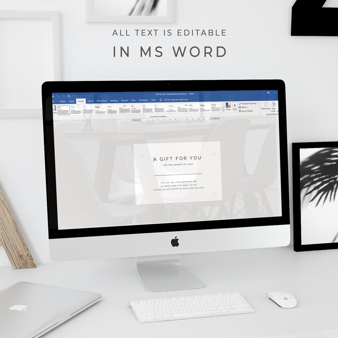 Gift Voucher Template in Word, Editable Gift Certificate Template ...