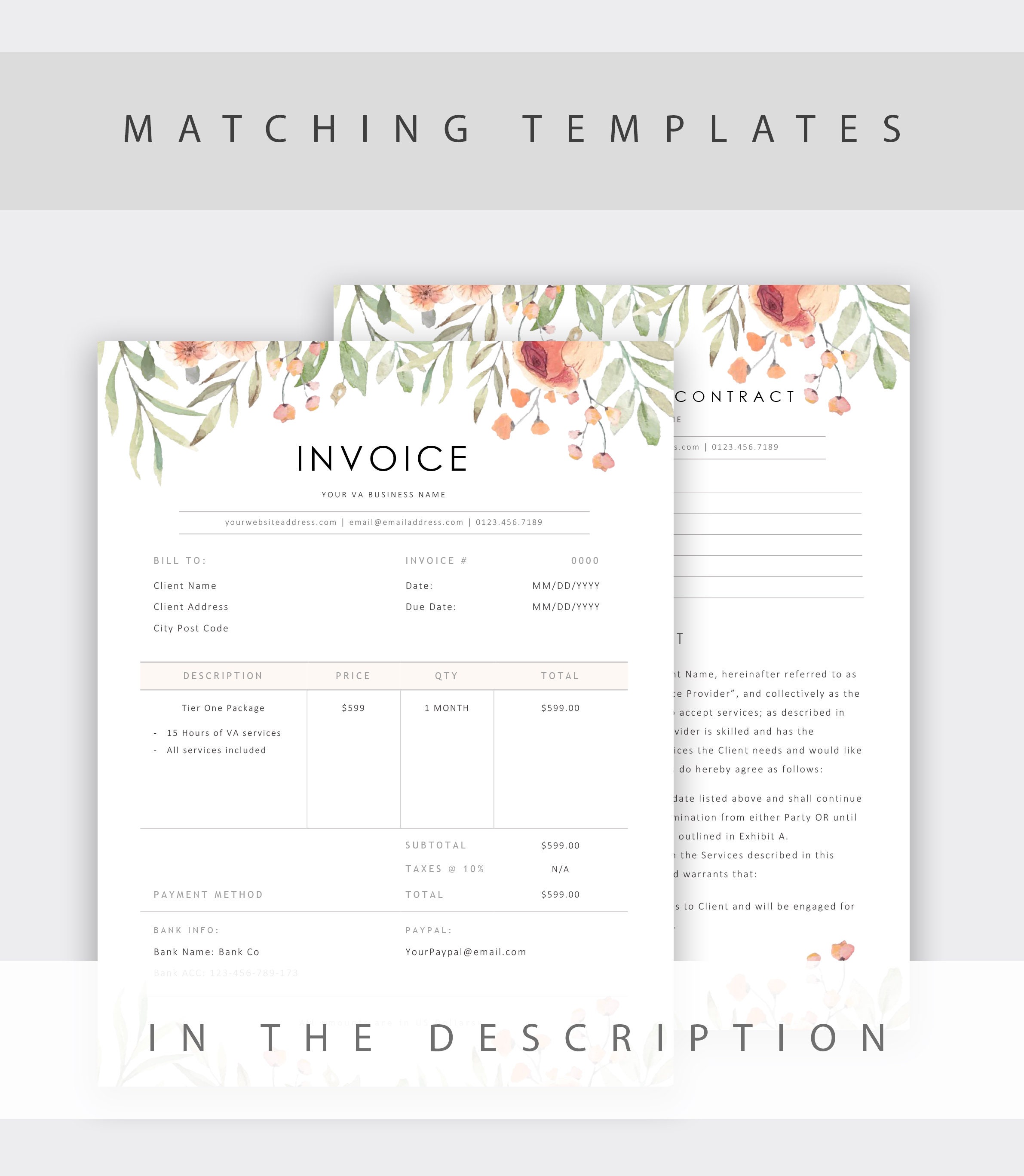 Virtual Assistant Service Proposal Template, VA Job Proposal Pricing ...