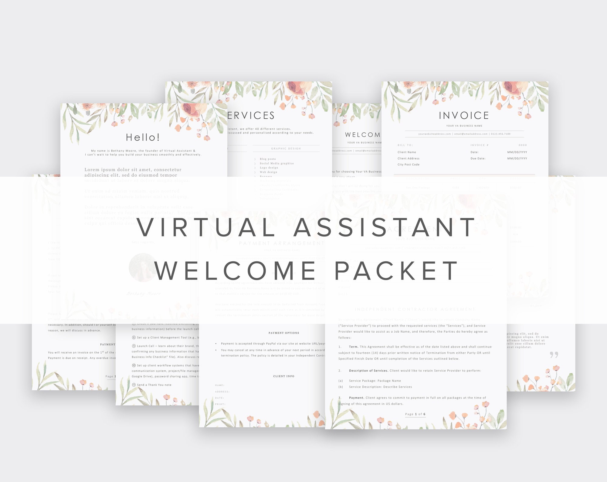 Virtual Assistant Welcome Packet, VA Onboarding Checklist, Independent ...