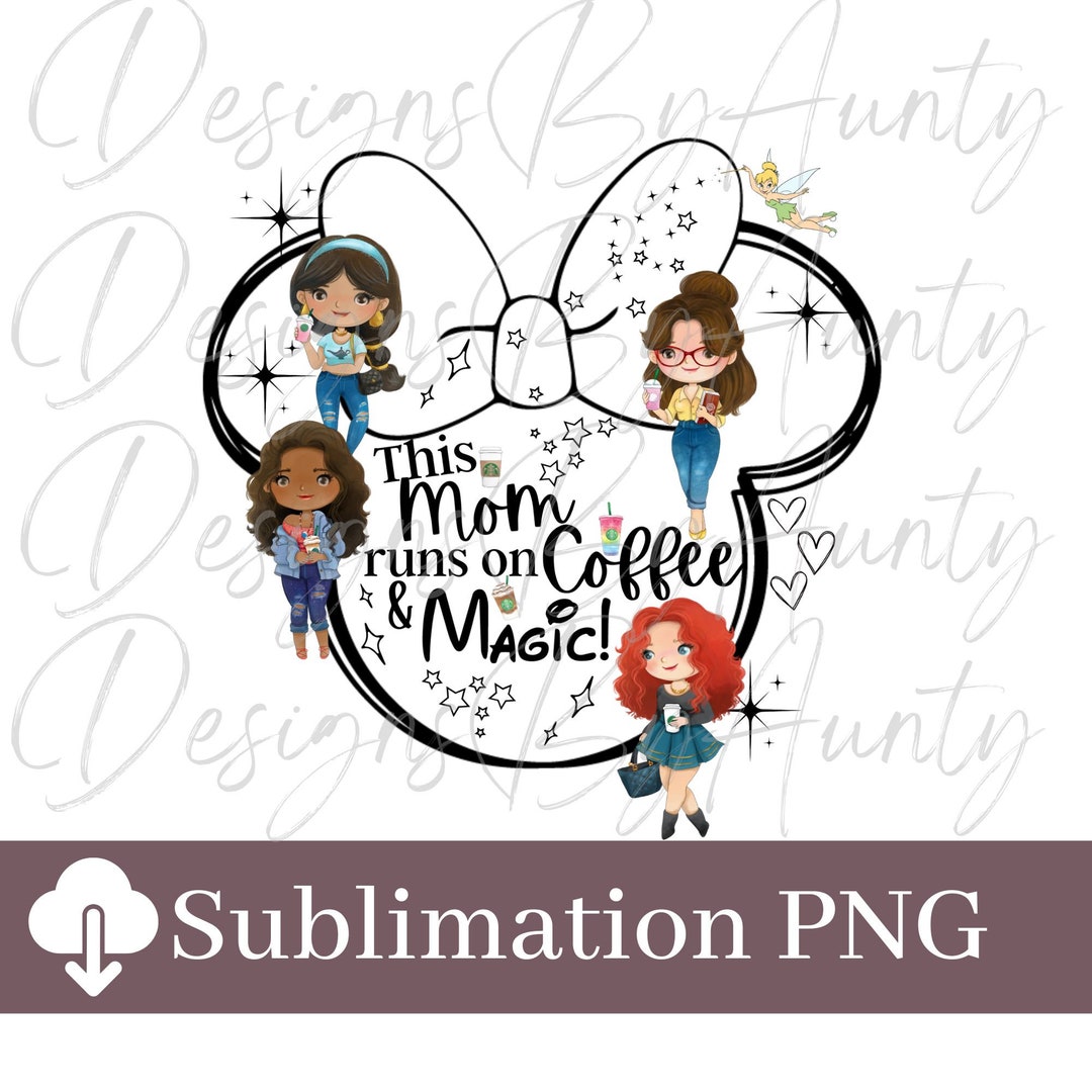 Coffee and Magic Mom PNG Sublimation - Etsy