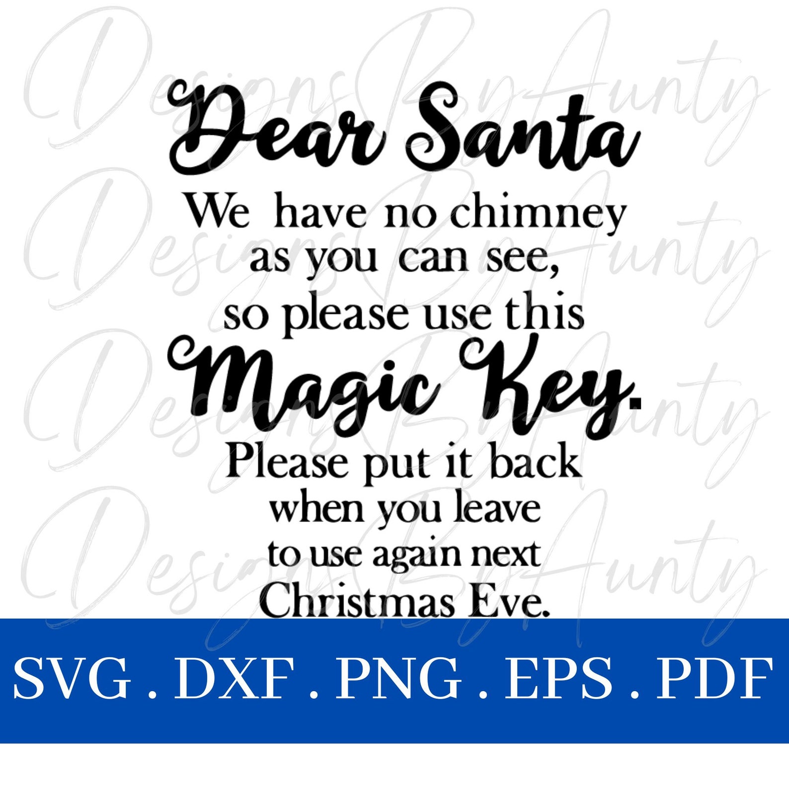 Dear Santa Magic Key SVG - Etsy