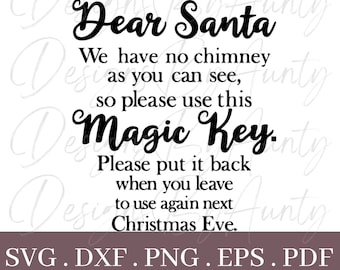 Santa's Magic Key SVG Christmas SVG Holiday SVG Png - Etsy