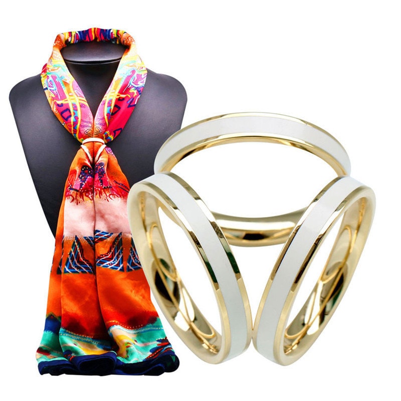 Genuine 18K Gold Plated Scarf Ring Jewerly Accesories/ Scarf - Etsy