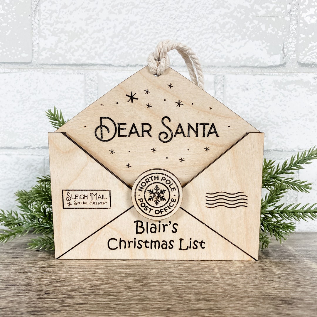 Dear Santa Ornament Personalized Christmas Ornament, Kids Letter to ...