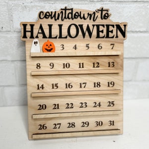 Halloween Countdown Sign Countdown Calendar Countdown to - Etsy