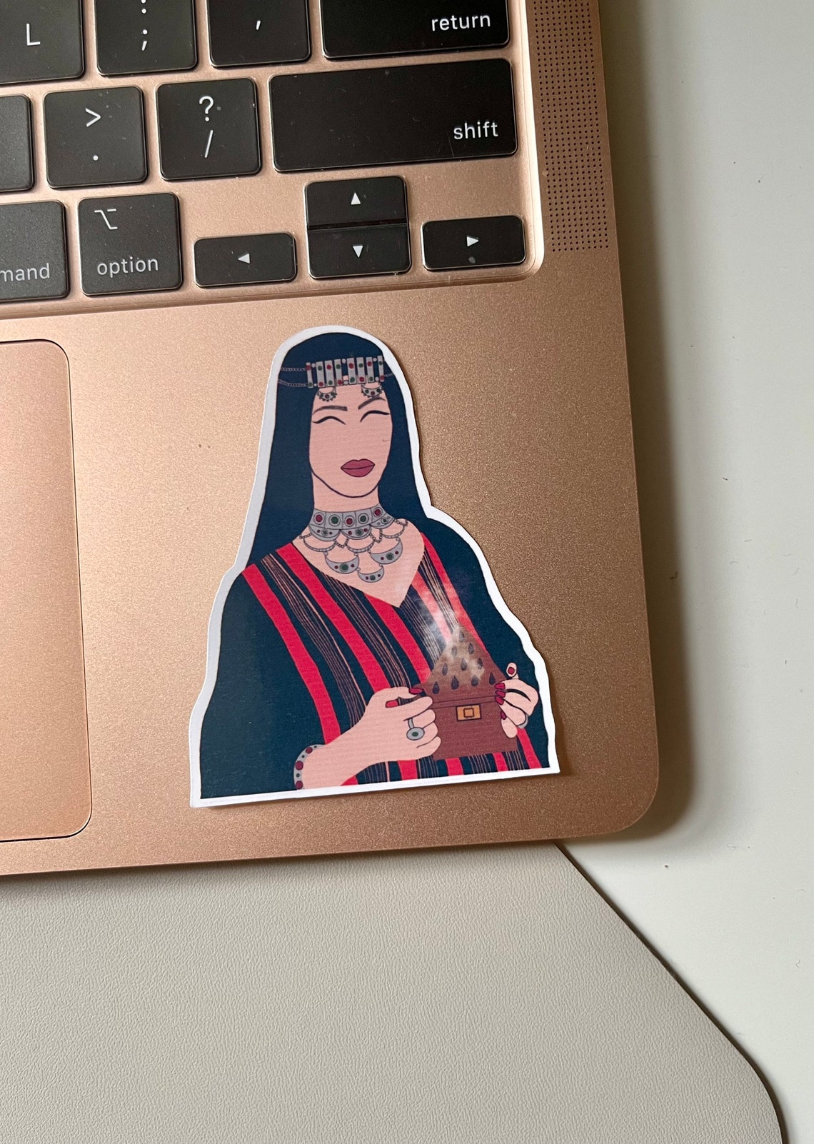 Glossy Yemen Girl Sticker | Etsy