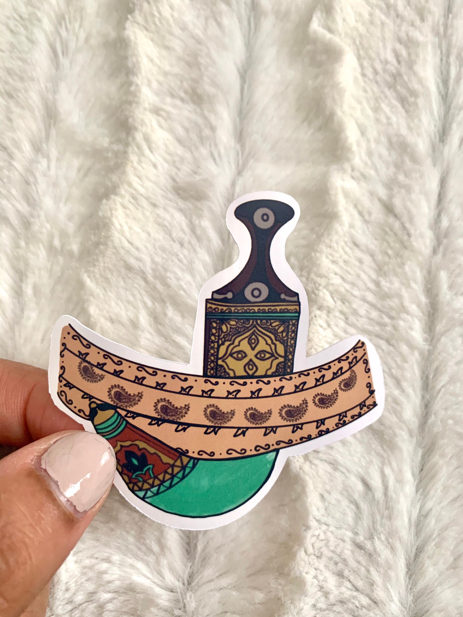 Glossy Jambiya Yemen sticker | Etsy