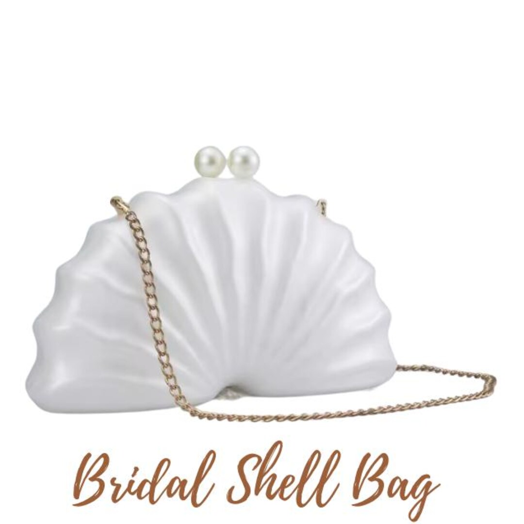 SHELL CLUTCH BAG | Bride to Be | Hen Party | Bachelorette |honeymoon ...
