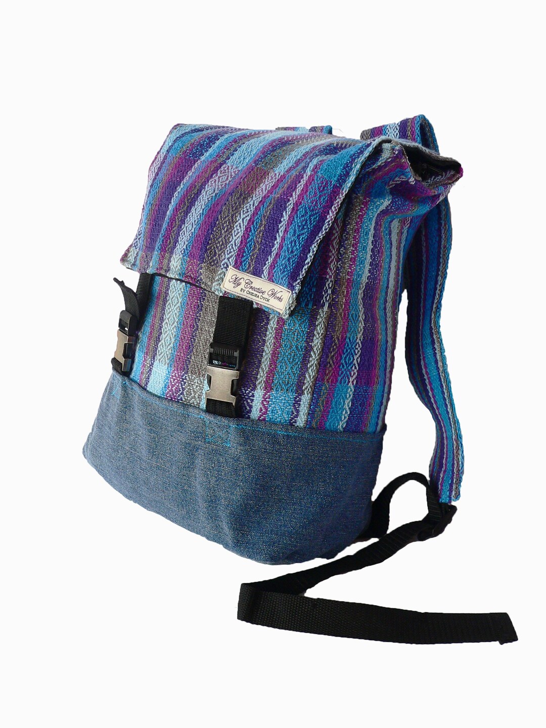 Handwoven Travel Baja Backpack, Hippie Rucksack, Boho Style, Hand-dyed ...