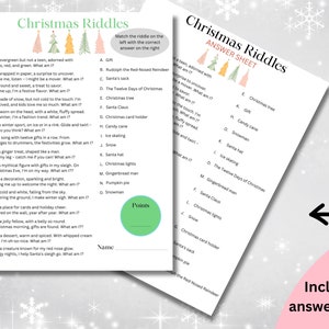 Christmas Riddles Game Printable, Christmas Party Game Kids, Christmas ...