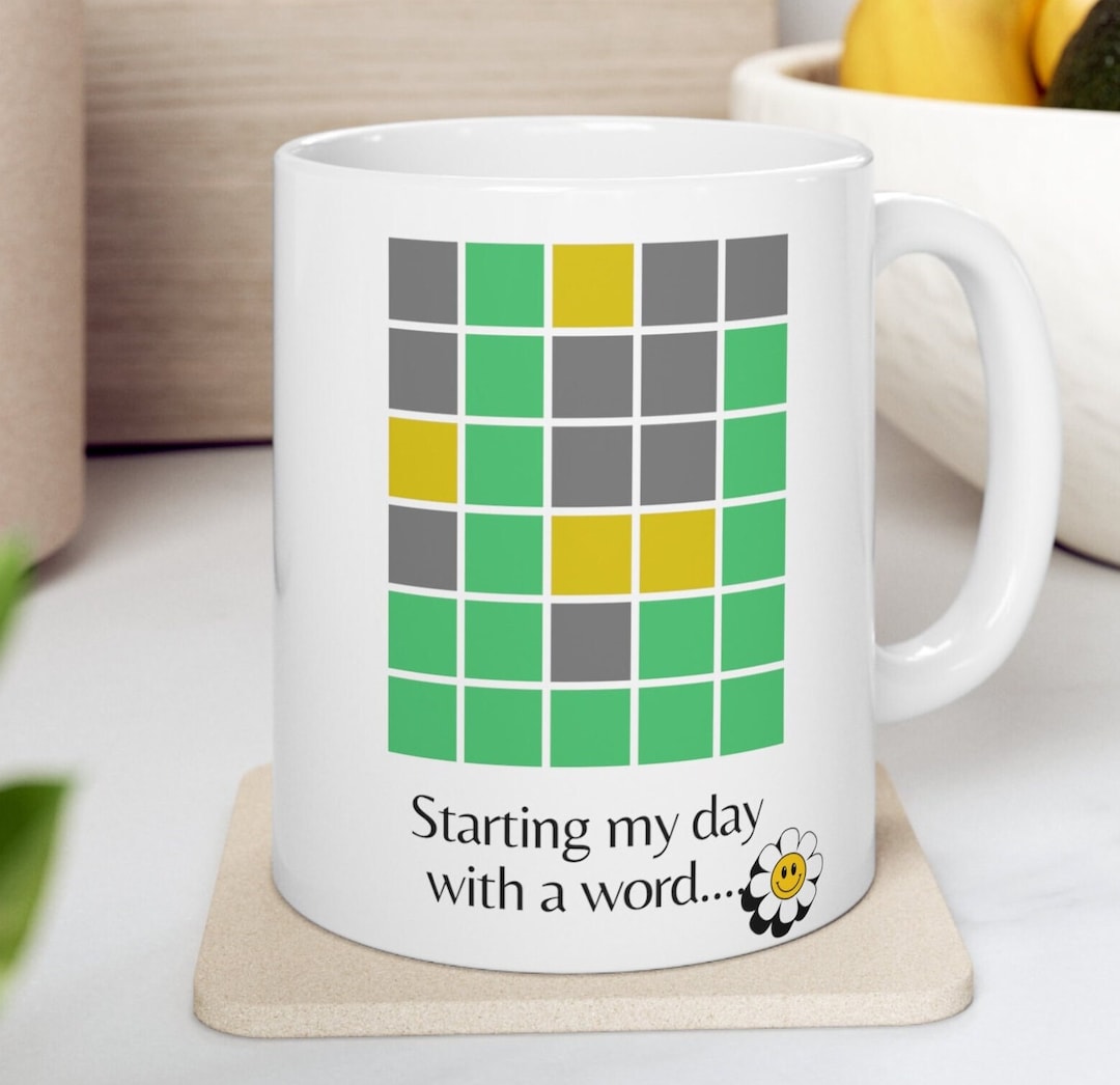 Wordle Mug, Funny Wordle Mug, Wordle Gift, Zoom Mug, Word Puzzle Mug ...