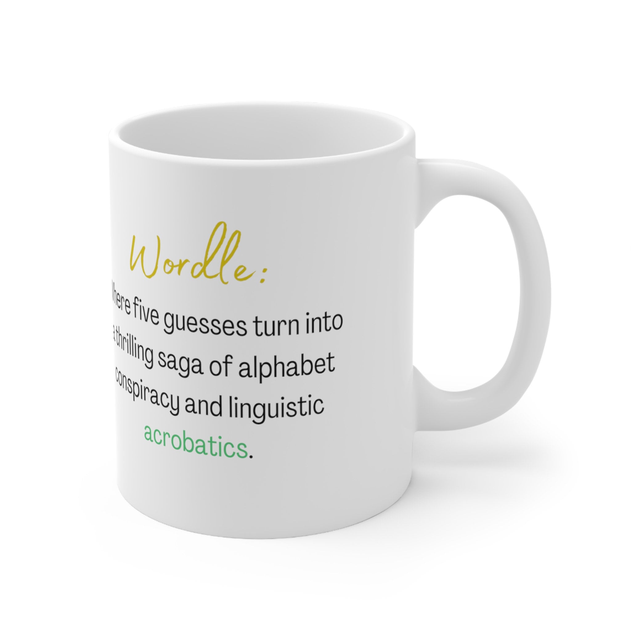 Wordle Mug, Funny Wordle Mug, Wordle Gift, Zoom Mug, Word Puzzle Mug ...