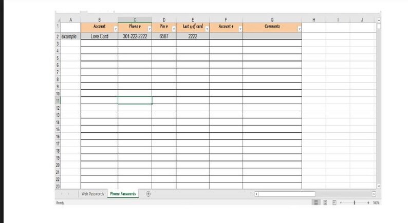 Password Tracker, Downloadable Printable, Password Log, Passwords ...