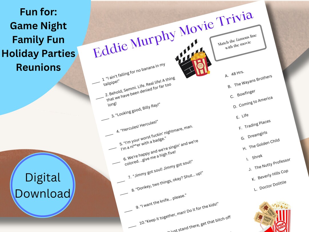 Eddie Murphy Movie Trivia, Black Movie Trivia, Black Culture, Black ...