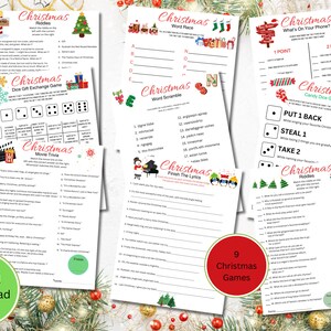 9 Christmas Games Bundle, Christmas Party Games, Christmas Trivia Games ...