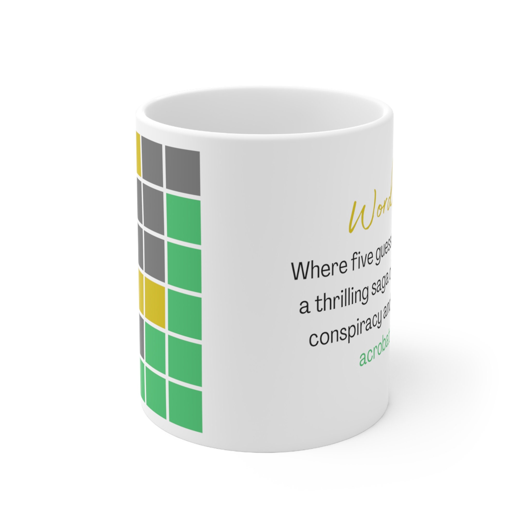 Wordle Mug, Funny Wordle Mug, Wordle Gift, Zoom Mug, Word Puzzle Mug ...